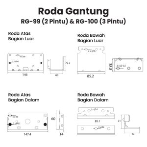 Roda Pintu Sliding RG-99 - Huben Indonesia