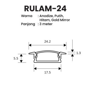 Rumah Lampu LED Strip RULAM-24 - Huben Indonesia