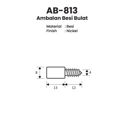 Ambalan Besi Bulat AB-813 - Huben Indonesia