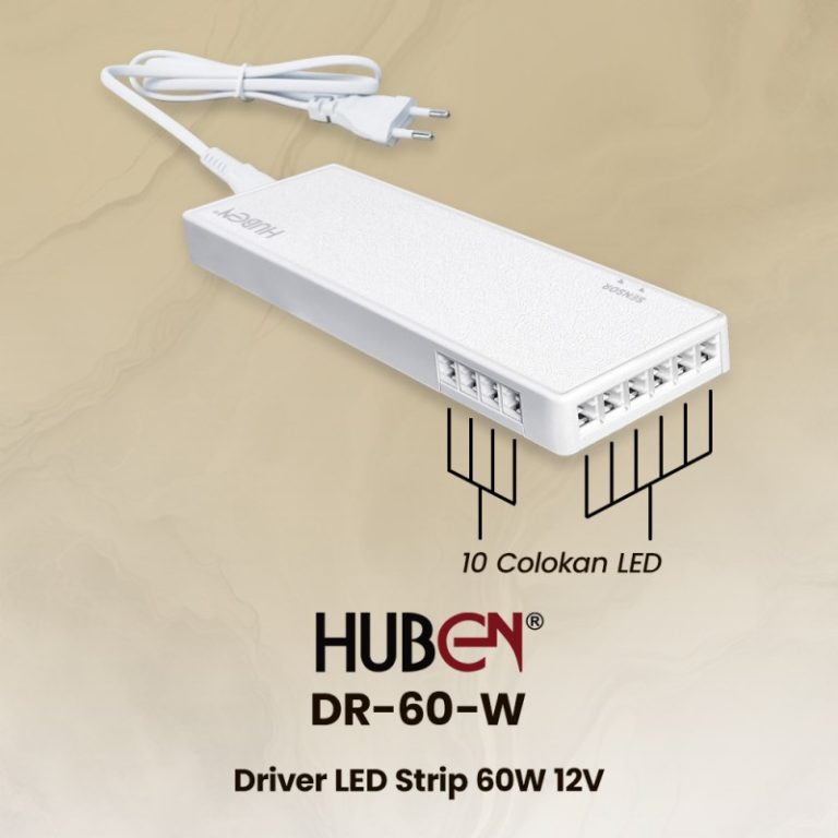 Driver LED Strip 60W 12V DR-60-W - Huben Indonesia